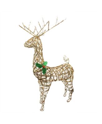 Northlight Lighted Standing Grapevine Reindeer Christmas Outdoor ...
