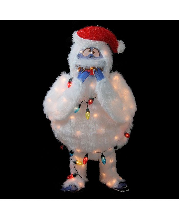 Northlight Lighted Faux Fur Bumble Christmas Outdoor Décor - Macy's