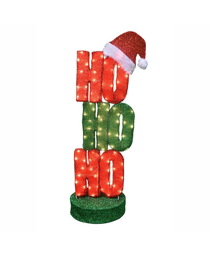 Northlight Oscillating Lighted " Ho Ho Ho" Sign Christmas Outdoor Decor ...