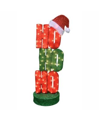 Northlight Oscillating Lighted " Ho Ho Ho" Sign Christmas Outdoor Decor ...