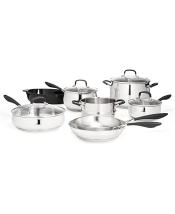 Belgique Stainless Steel 12-Pc. Cookware Set, Created for Macy's - Macy's