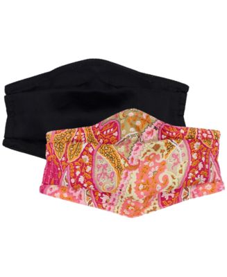 Echo Cotton Solid & Paisley-Print Face Mask 2pc Set - Macy's