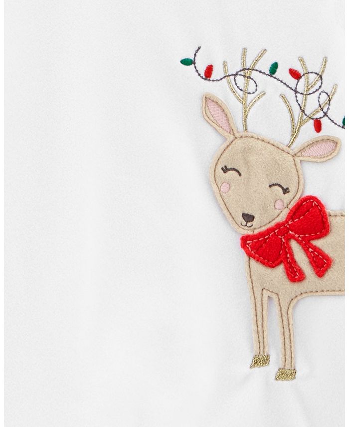 Carter's Toddler Girls 2-Piece Reindeer Christmas Fleece Pajamas - Macy's