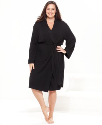 Charter Club Plus Size French Terry Kimono Robe - Macy's