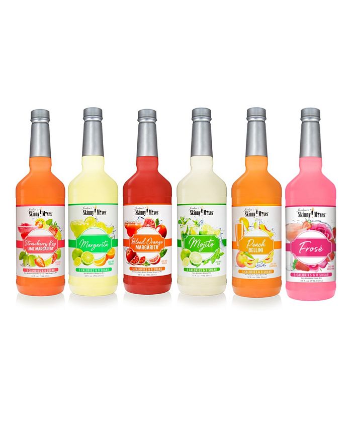 Jordan's Skinny Mixes Cocktail Drink Mixers, Party in a Box, Pack of 6 ...