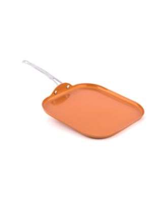 MasterPan Copper-tone 11" Ceramic Nonstick Griddle - Macy's