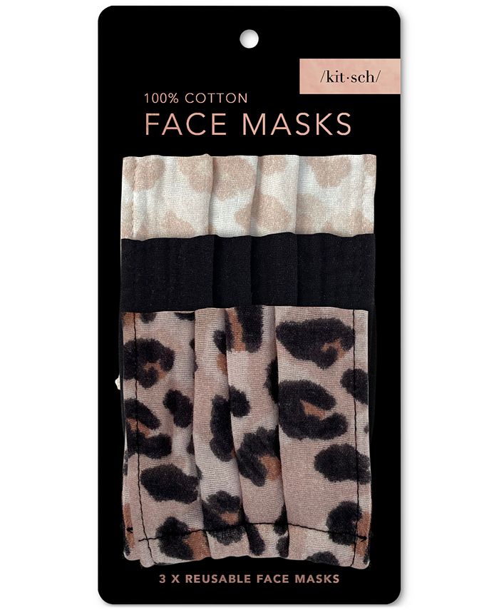 Kitsch Cotton Face Mask 3pc Set & Reviews - Face Masks - Handbags ...