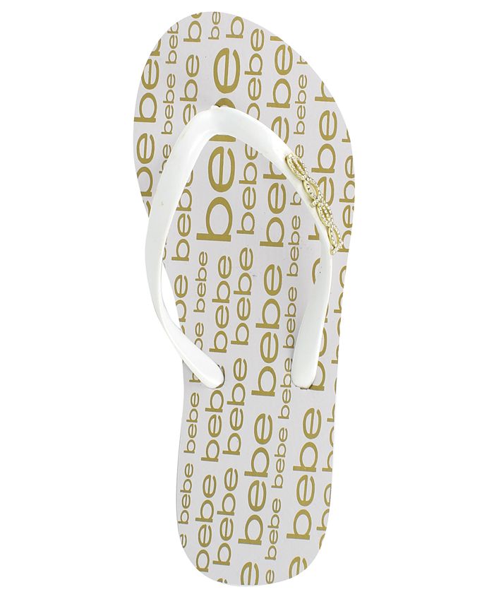 bebe Women's Samirah Logo Flip Flops - Macy's