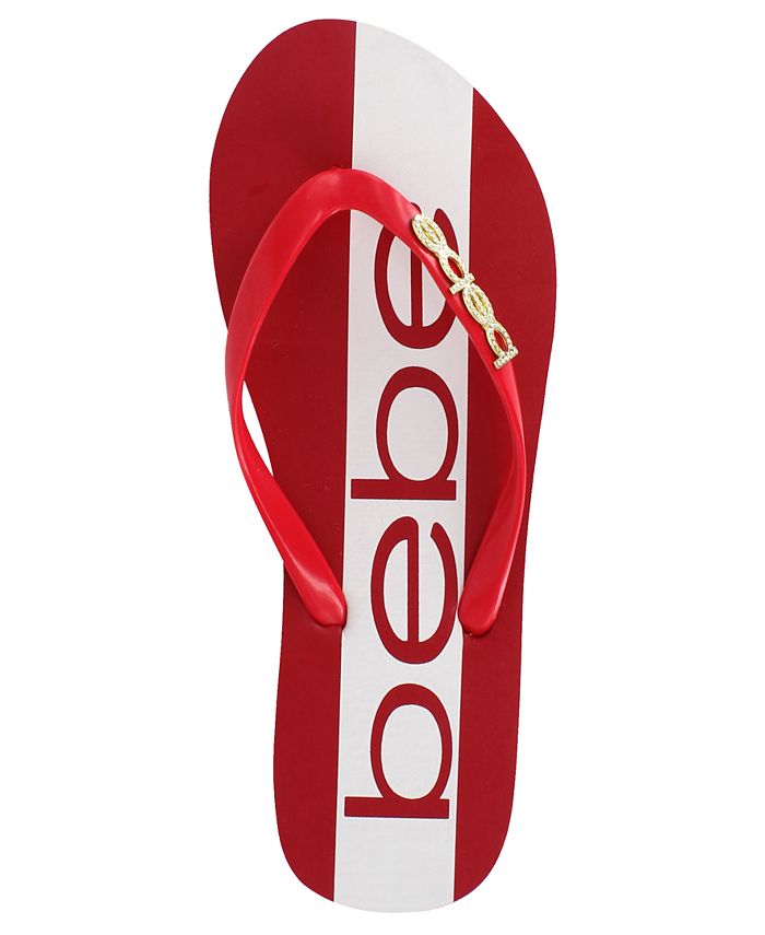 bebe Women's Tierla Logo Flip Flops & Reviews - Sandals - Shoes - Macy's