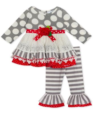 Rare Editions Baby Girls Ruffle Legging Set - Macy's