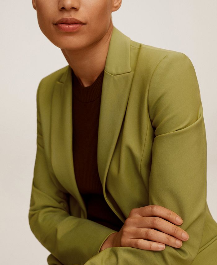 MANGO Structured Suit Blazer - Macy's