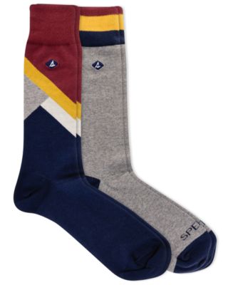 Sperry Men's 2-Pack Colorblocked Crew Socks - Macy's