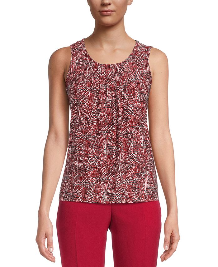 Kasper Printed Sleeveless Top - Macy's