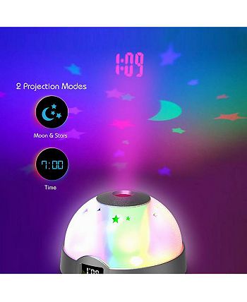Tzumi Aura LED Compact Projection Nightlight Clock - Macy's