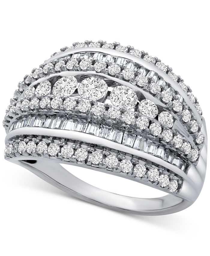 Wrapped in Love Diamond Multi-Row Ring (1-1/2 ct. t.w.) in Sterling ...