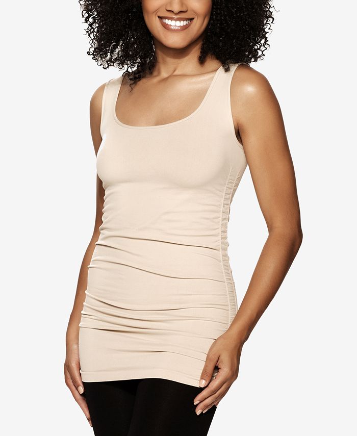 skinnytees Side Ruched Tank Top - Macy's