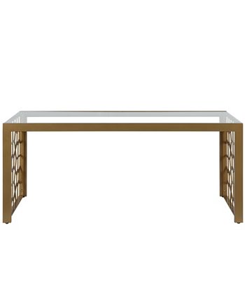 CosmoLiving Juliette Brass Coffee Table and Two Ottomans Set - Macy's
