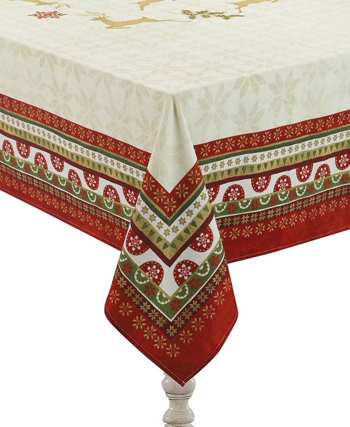 Laural Home Simply Christmas Tablecloth 70 x 144 - Macy's