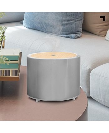 Sharper Image Diffuser Ultrasonic Aromatherapy Wood Lid and Ceramic LED ...