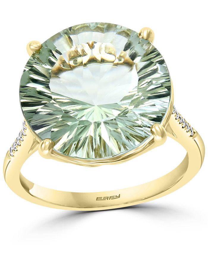 EFFY Collection EFFY® Green Quartz (9-1/2 ct. t.w.) & Diamond (1/20 ct ...