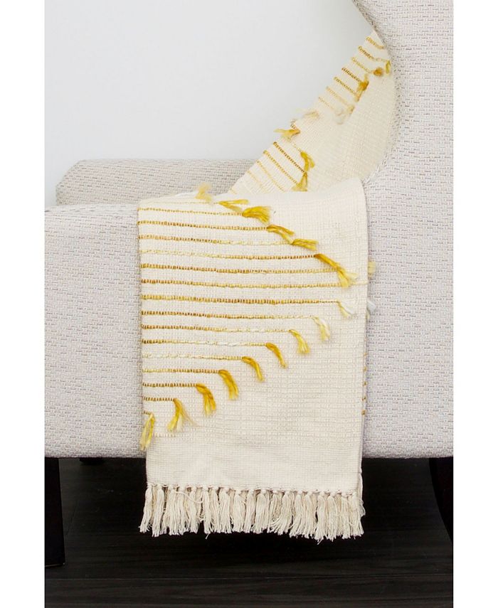 THRO Macey Embroidered Tassel Trim Decorative 60" X 50" & Reviews ...