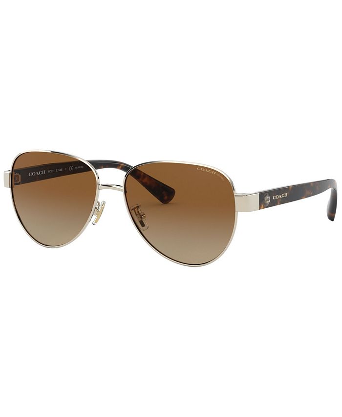 COACH Women's Polarized Sunglasses, HC7111 57 L1128 - Macy's