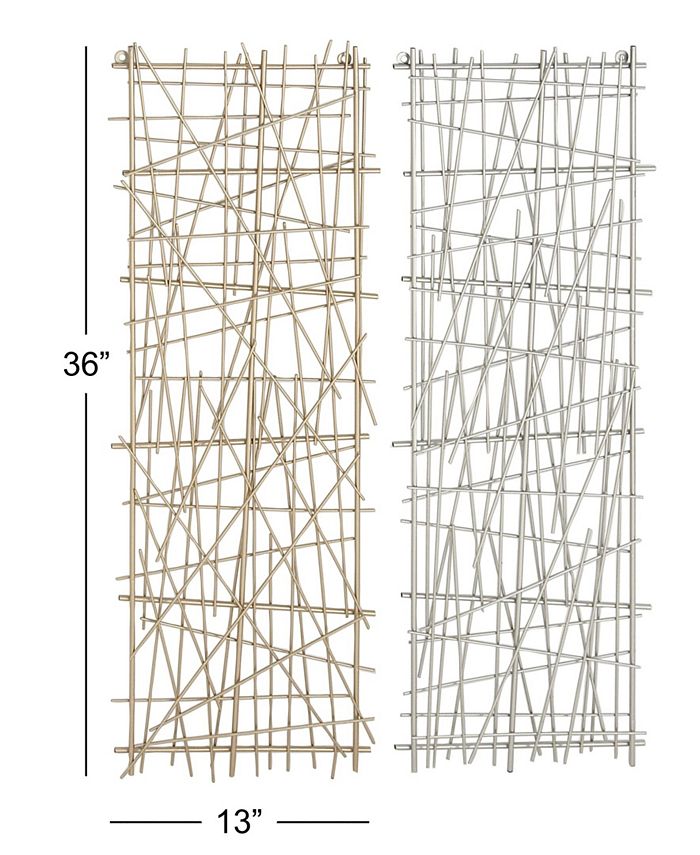 CosmoLiving by Cosmopolitan Set of 2 Multi Colored Metal Modern ...