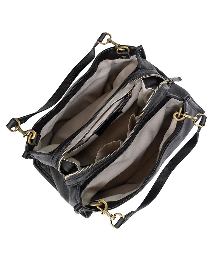 American Leather Co. Lenox Triple Entry Satchel - Macy's