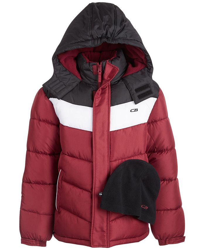 CB Sports Big Boys Chevron Puffer Coat - Macy's