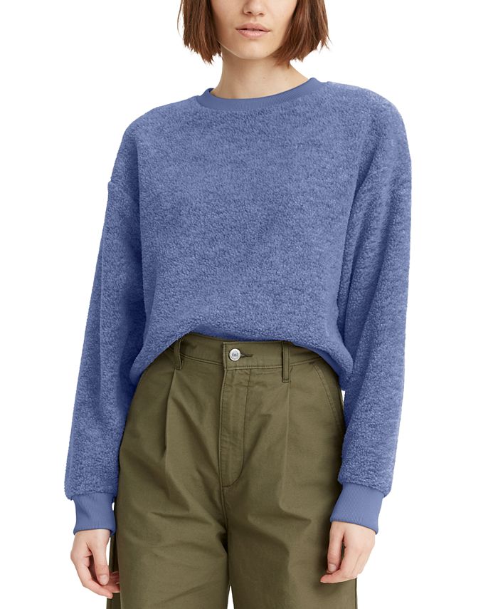 Levi's Women's Meadow Fleece Crewneck Sweater - Macy's