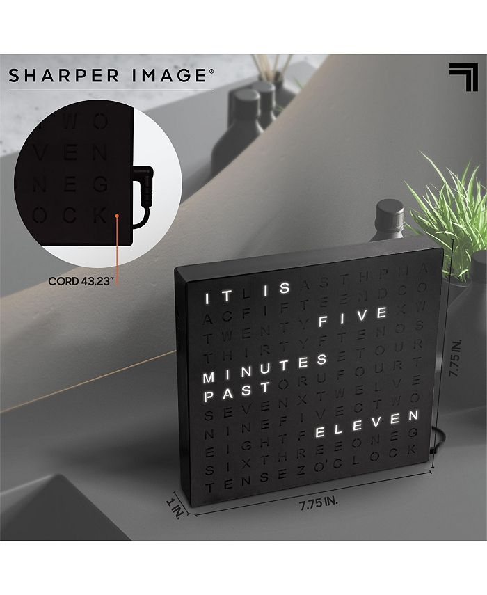 Sharper Image Table Top LED Word Clock - Macy's