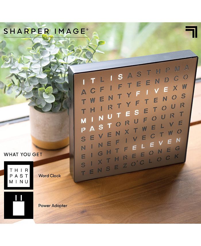 Sharper Image Table Top LED Word Clock - Macy's