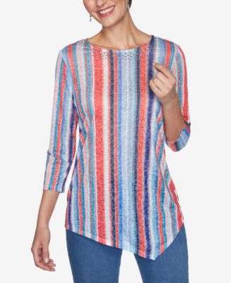 Ruby Rd. Women's Missy Candy Stripe Top - Macy's