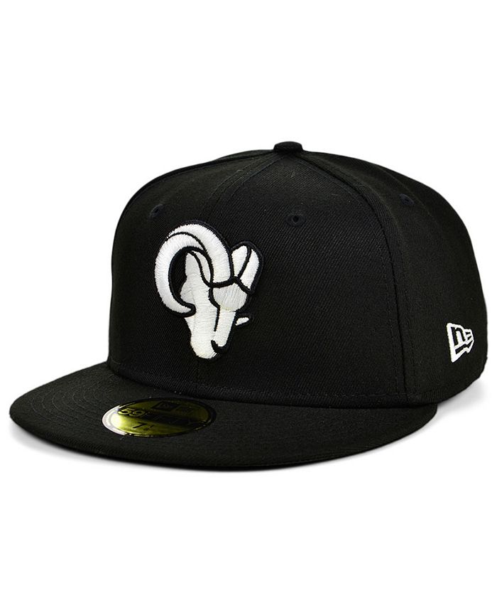 New Era Los Angeles Rams Black And White 59FIFTY Cap - Macy's