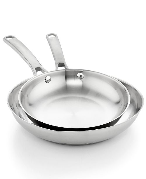 Calphalon Classic Stainless Steel 8" & 10" Fry Pan Set & Reviews ...