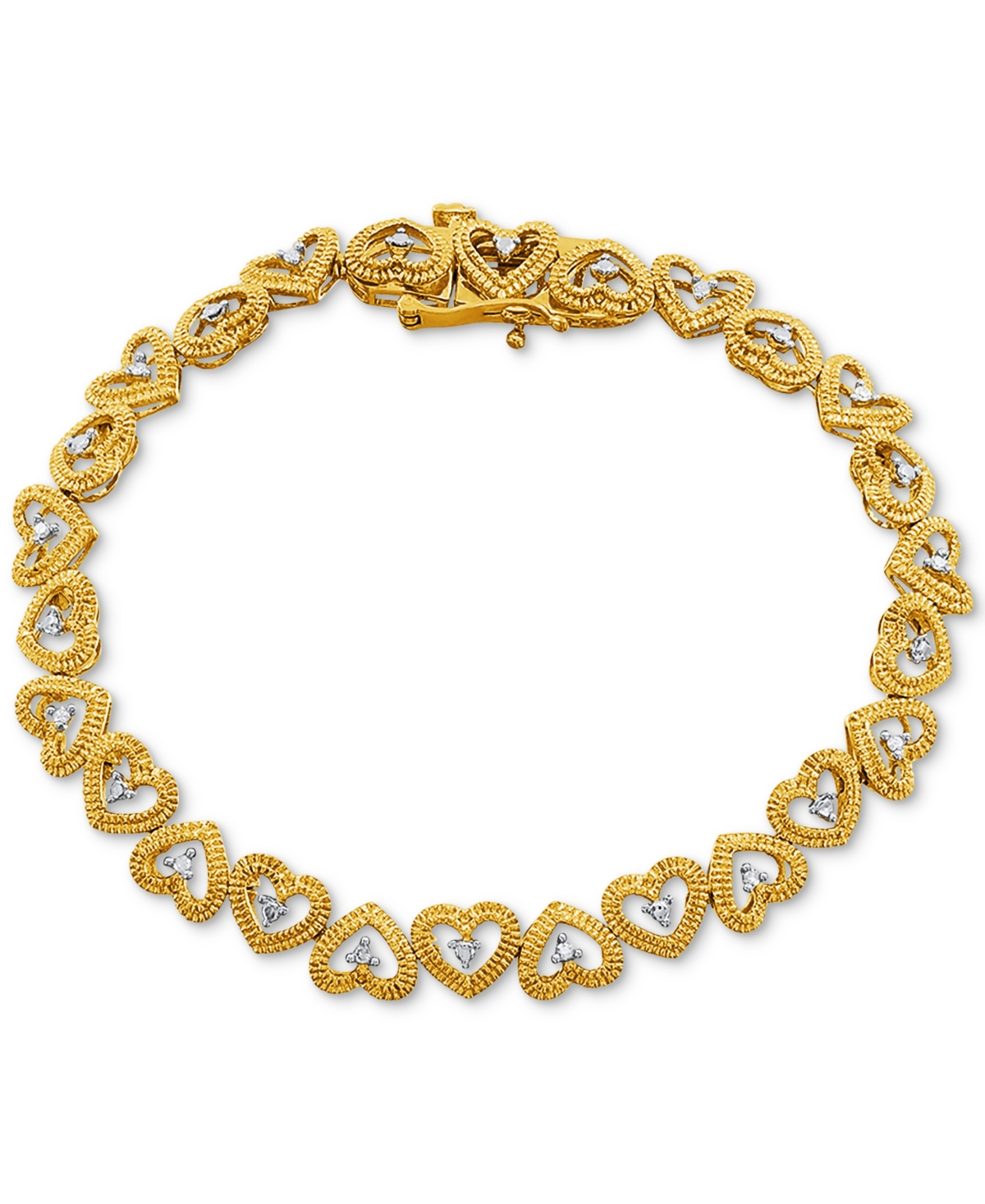 Click here for Diamond Heart Link Bracelet (1/10 ct. t.w.) Availa... prices