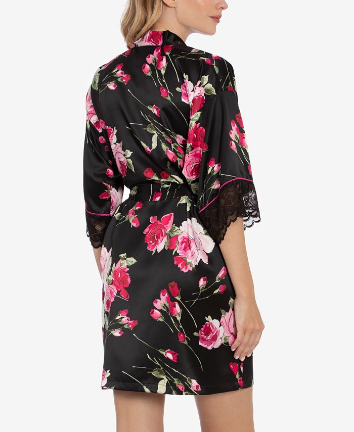 Linea Donatella Floating Rose Wrap Robe - Macy's