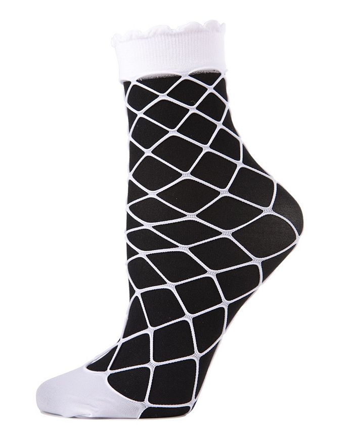 MeMoi Maxi Net Overlay Women's Anklet Socks - Macy's