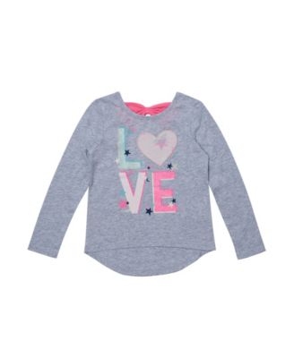 Epic Threads Toddler Girls Long Sleeve Graphic High-Low Tee - Macy's