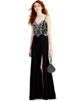 Say Yes to the Prom Juniors' Beaded Gown, Created for Macy's - Macy's