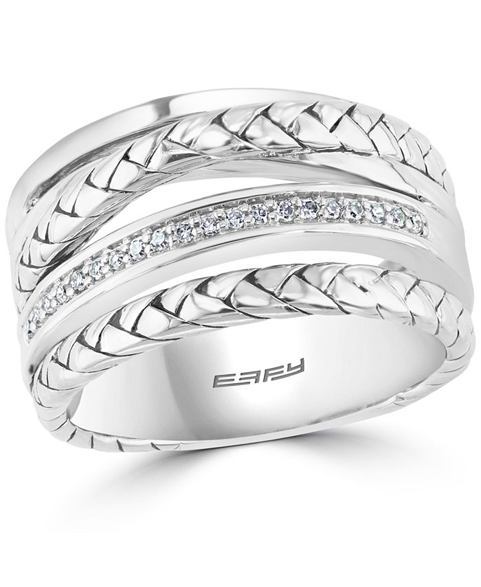 EFFY Collection EFFY® Diamond Multi-Row Statement Ring (1/10 ct. t.w ...