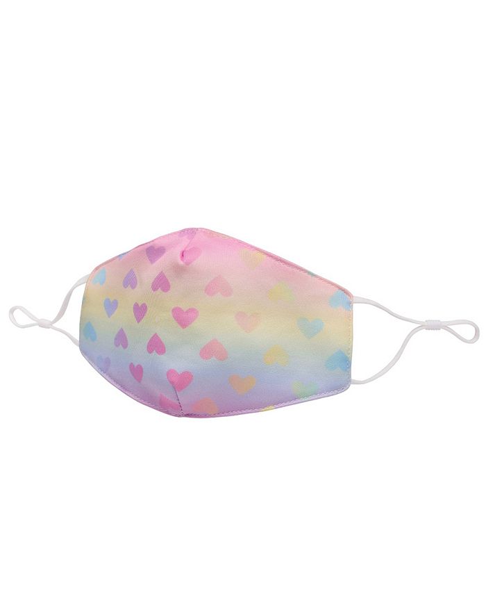 OMG! Accessories Ombre Heart Printed Face Mask - Macy's