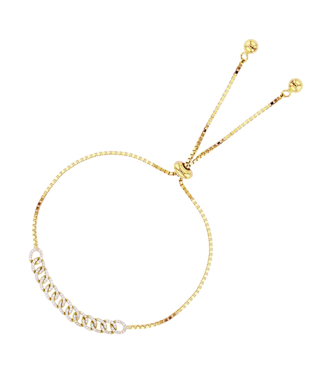 Click here for Cubic Zirconia Invert Linked Adjustable Bolo Brace... prices