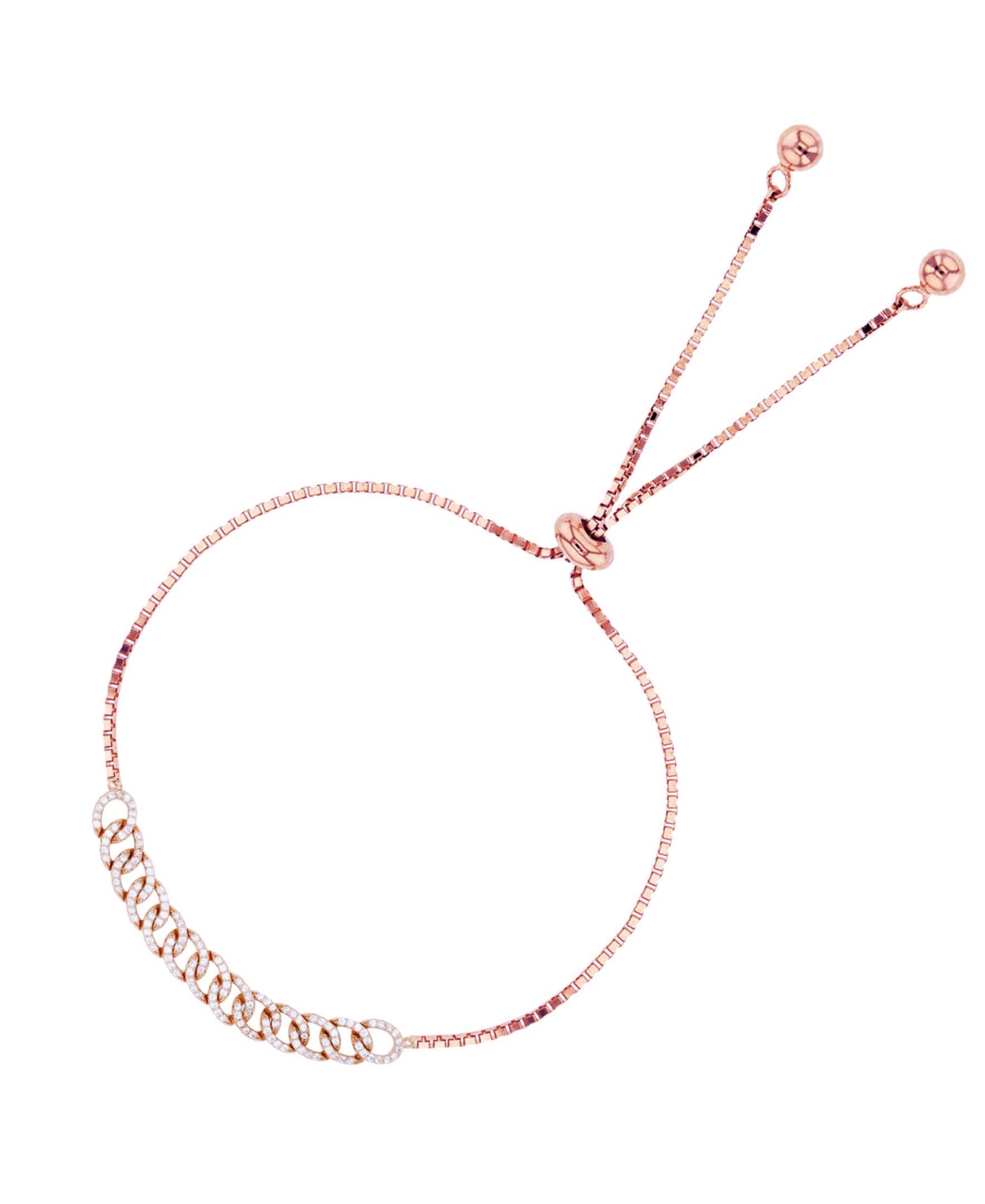 Click here for Cubic Zirconia Invert Linked Adjustable Bolo Brace... prices