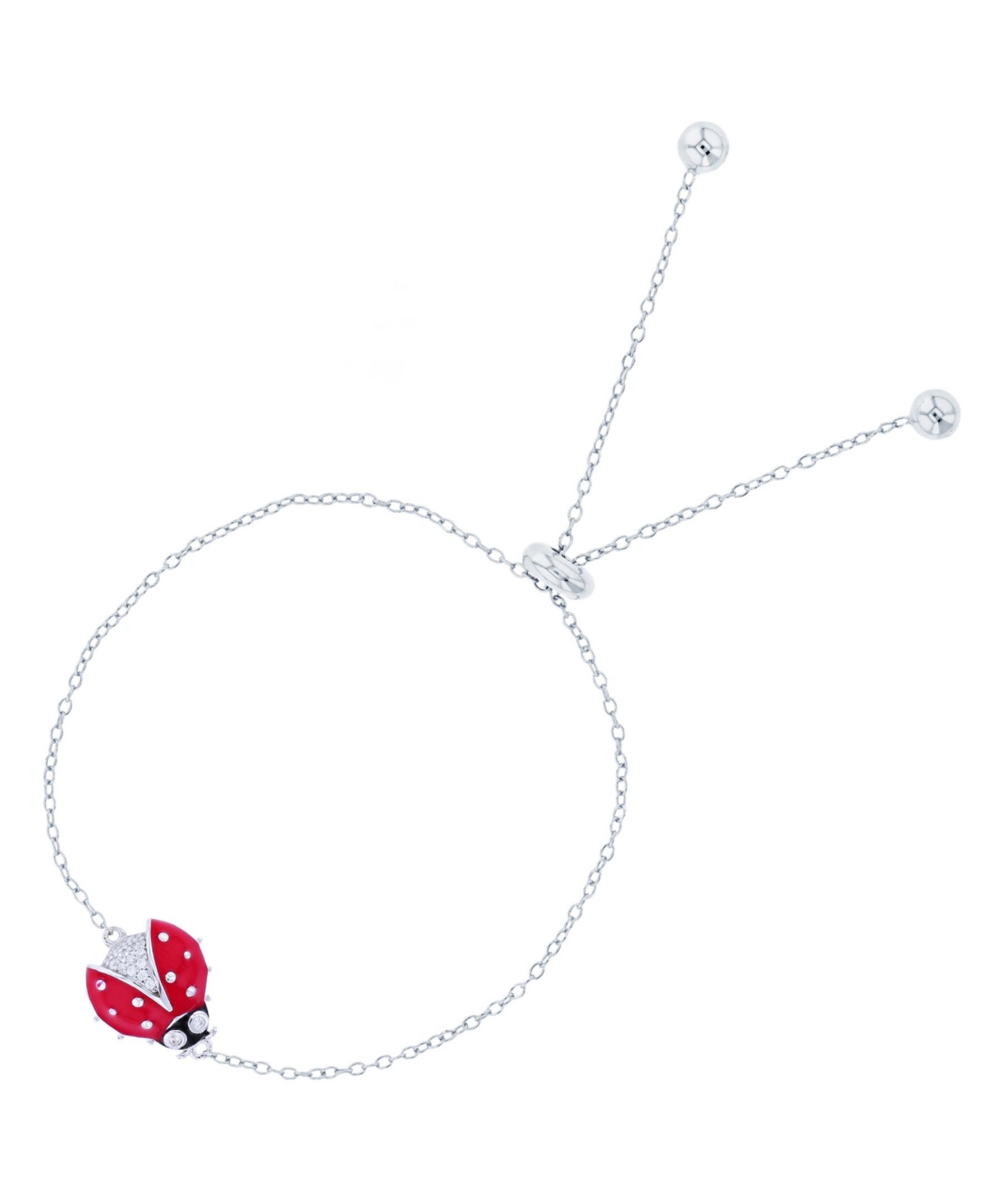 Click here for Cubic Zirconia Enamel Lady Bug Adjustable Bolo Bra... prices