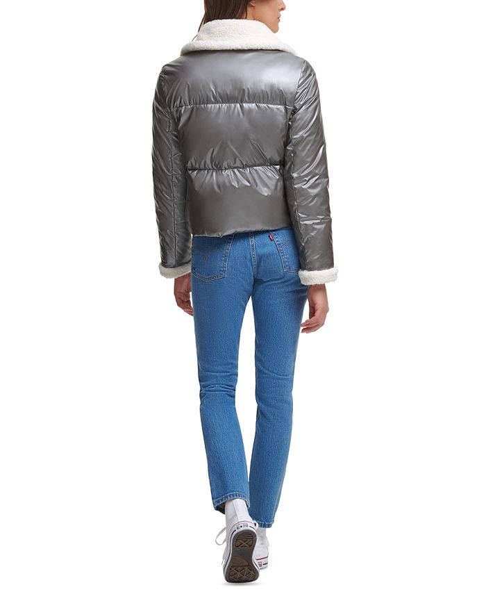 Levi's Faux-Sherpa-Lined Puffer Jacket - Macy's
