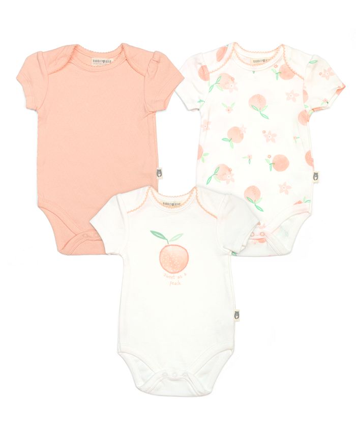 Rabbit+Bear 100% Organic Cotton 2 Piece Unfooted Coverall Headband Set ...