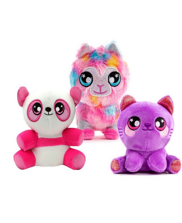 First and Main Squeezamals 3Deez, 3 Pack Slow-rise Foam Stuffed Animals ...