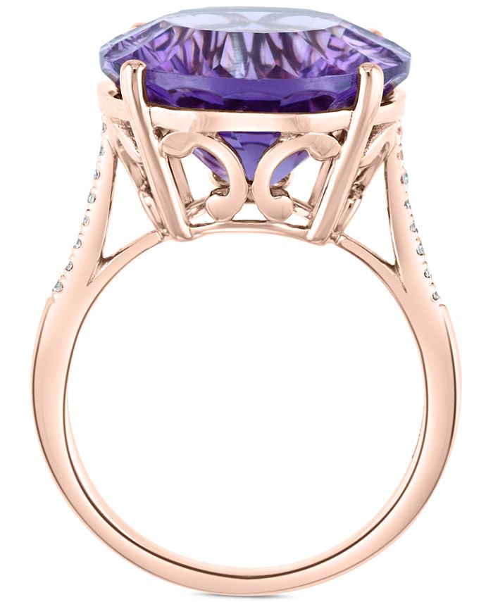 EFFY Collection EFFY® Amethyst (8-7/8 ct. t.w.) & Diamond (1/20 ct. t.w ...