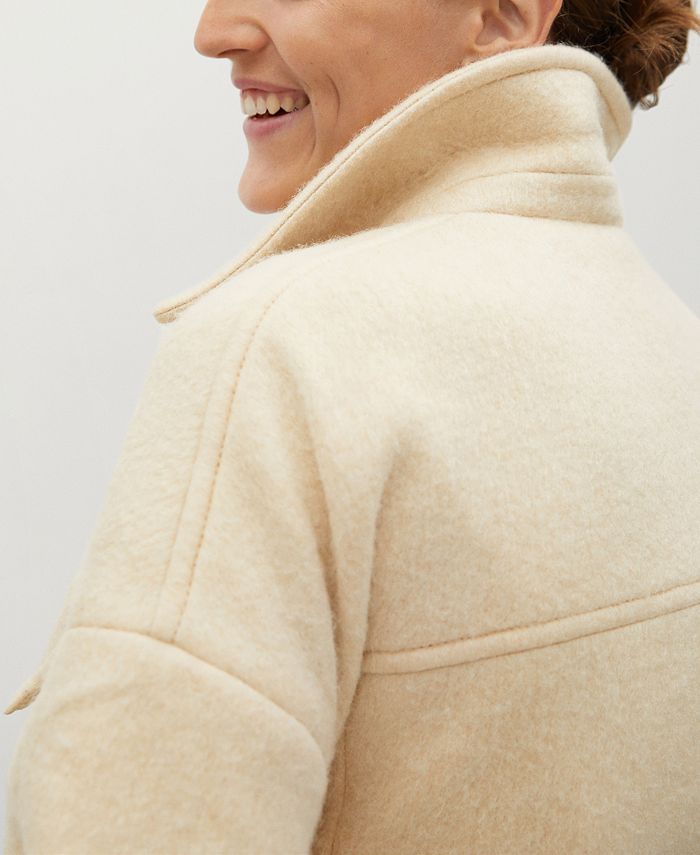 MANGO Women's Knitted Oversize Jacket - Macy's